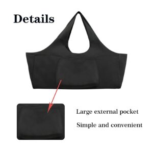 Yoga Mat Bag Large Capacity Yoga Mat Tote Bag with with Side Pocket Portable Exercise Mat Pad Cushion Sling Carrier Bag Multi-Function Single Shoulder Storage Bag for Gym Sports Yoga Accessory