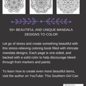 Stress-Relieving Adult Coloring Book: Mandalas