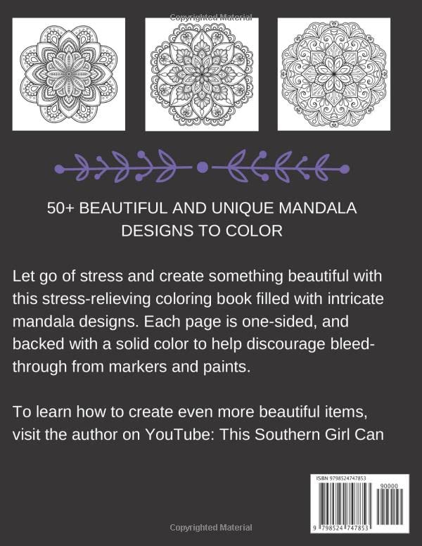 Stress-Relieving Adult Coloring Book: Mandalas