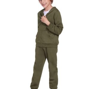 Boyoo Boys' 2 Piece Athletic Tracksuit Jogging Sets Outfit Sweatsuit Zip Up Hoodie and Active Pants for Kids 5-14 Years