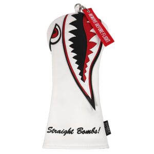 new flying tiger warshark golf head cover for golf head club available for driver/fairway/hybird club (driver cover)