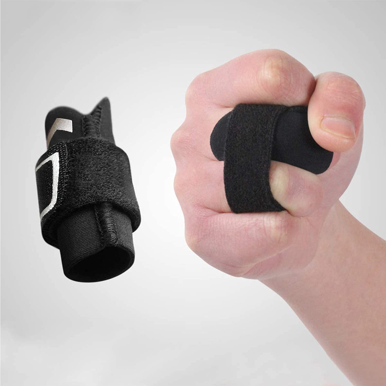 VHOPMORE Neoprene Finger Splints Wraps Adjustable Finger Brace Trigger Finger Buddy Splint Mallet Finger Guards for Arthritis Sport Finger Support Sleeves Protector for Basketball Volleyball Tennis