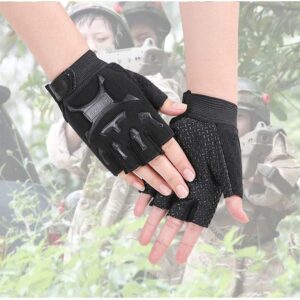 Kids Road Bike Gloves Half Finger MTB Cycling Gloves Roller Skating Mitten Breathable Anti Slip Shock Absorbing Workout Gloves Short Sports Gloves Fingerless Riding Fishing Golf Gloves for Boys Girls