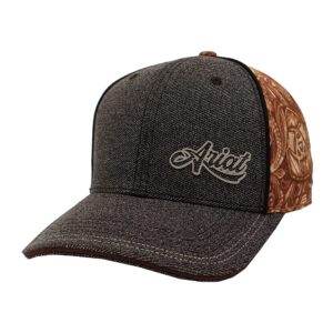 ariat men's adjustable snap back brown floral hat