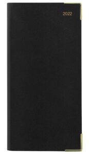 letts of london classic slim week to view with planners 2022 diary - black, (22-t3subk)