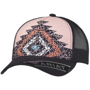 ariat ladies aztec pink/black cap pink os