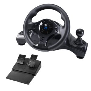 superdrive - gs750 racing steering wheel with pedals, paddles, shifter and vibration for xbox serie x/s, ps4, xbox one, ps3, pc (programmable for all games)