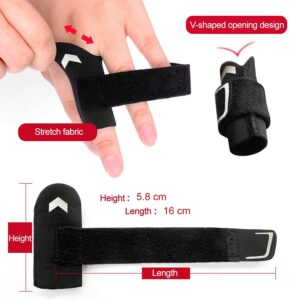 VHOPMORE Neoprene Finger Splints Wraps Adjustable Finger Brace Trigger Finger Buddy Splint Mallet Finger Guards for Arthritis Sport Finger Support Sleeves Protector for Basketball Volleyball Tennis