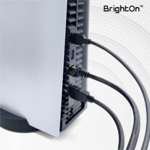 BrightOn 8K HDMI 2.1, Ethernet & USB C Cables Compatible with PS5