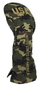 readygolf usa military camo embroidered headcover driver