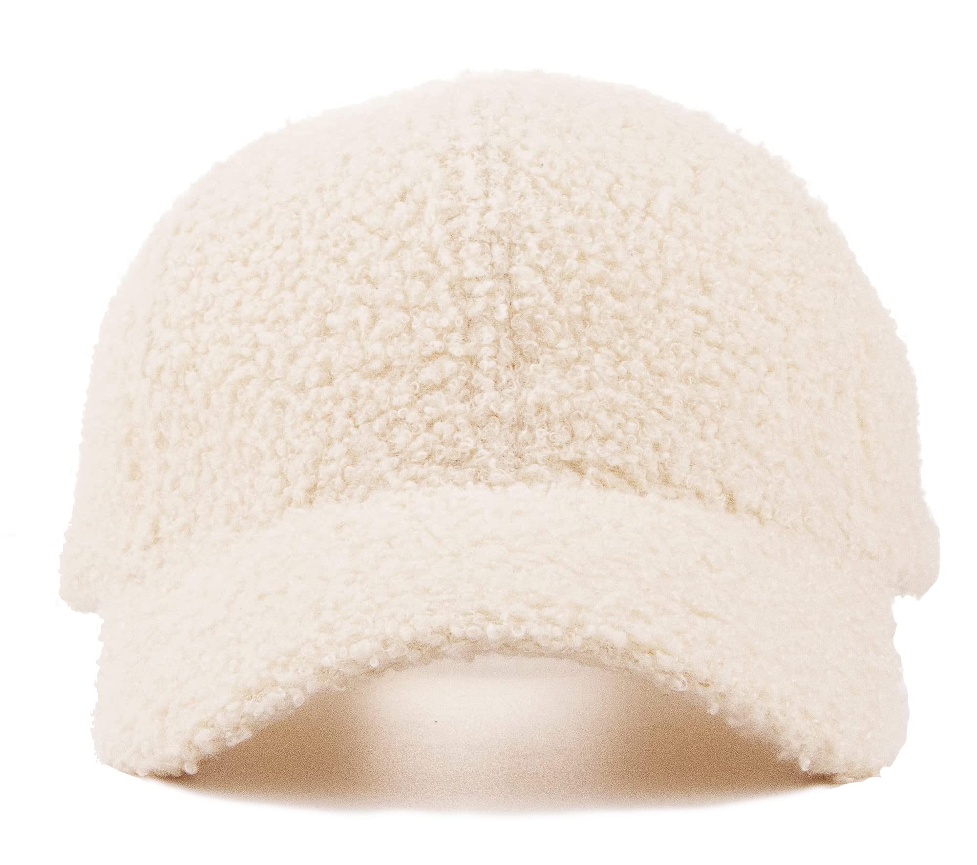 Faux-Lamb-Wool Baseball-Caps Warm-Winter Teddy-Fleece Hip-Hop Cap for Men Women Outdoor Travel Beige