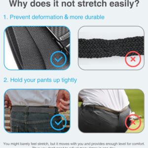 CHAOREN Ratchet Elastic Belt for Men - Nylon Web Adjustable Belt 1 3/8" Fabric Golf Belt - for Casual Wear