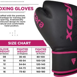 RDX Women Boxing Gloves Sparring Muay Thai, Premium Maya Hide Leather, KARA Patent Pending, Kickboxing MMA Training, Punch Bag, Focus Mitts Pads Double end Ball Punching Workout