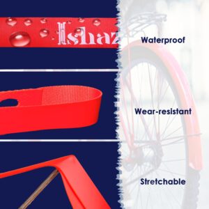 Ishaza Pack of 2 Bicycle Rim Strip 26" x 20mm – Red Rim Tape High-Pressure, Puncture & Temperature Resistant Durable Elastic PVC Bike Wheel Liner for Mountain & Road Bicycle