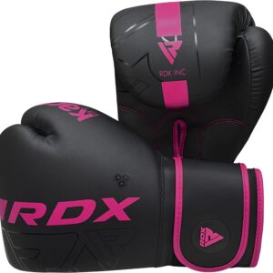 RDX Women Boxing Gloves Sparring Muay Thai, Premium Maya Hide Leather, KARA Patent Pending, Kickboxing MMA Training, Punch Bag, Focus Mitts Pads Double end Ball Punching Workout