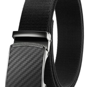 CHAOREN Ratchet Elastic Belt for Men - Nylon Web Adjustable Belt 1 3/8" Fabric Golf Belt - for Casual Wear