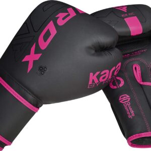 RDX Women Boxing Gloves Sparring Muay Thai, Premium Maya Hide Leather, KARA Patent Pending, Kickboxing MMA Training, Punch Bag, Focus Mitts Pads Double end Ball Punching Workout