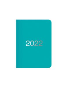 letts dazzle a6 week to view 2022 diary - turquoise