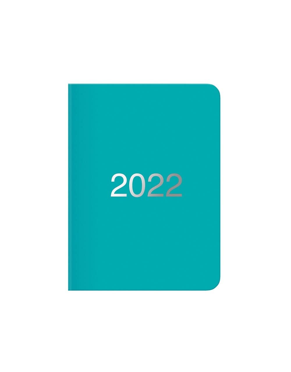 Letts Dazzle A6 week to view 2022 diary - turquoise