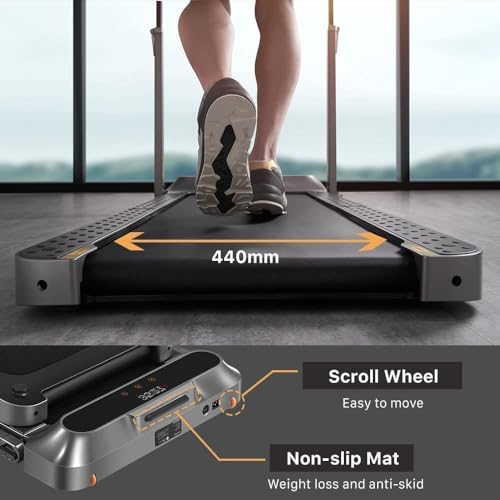 WalkingPad R2 Treadmill Running & Walking Folding Treadmill Manual Automatic Modes Foldable Walking Pad Non-Slip Smart LCD Display Fitness Equipment 0.5-7.5MPH (Black)