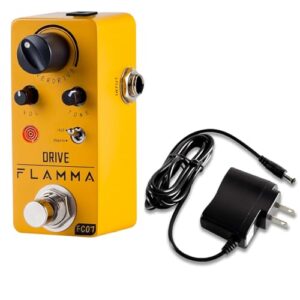 flamma fc07 overdrive pedal with 9v 300ma power supply