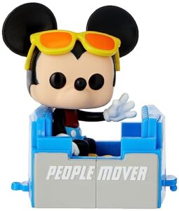 funko pop! disney: walt disney world 50th - mickey mouse on the people mover, multicolor, 4.20-inch vinyl figure