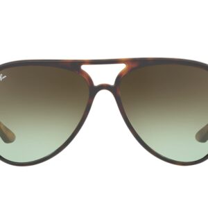 Ray-Ban RB4125 Cats 5000 Sunglasses + Vision Group Accessories Bundle (Light Havana/Green Gradient Brown (710/A6))