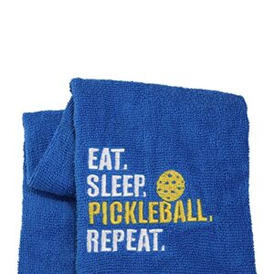 levlo pickleball sports lovers gift eat sleep pickleball repeat cotton towels for pickleball lovers (eat sleep pickleball repeat)