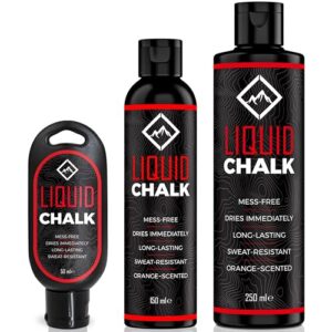 survivor liquid chalk – gym chalk for weightlifting, rock climbing, bouldering, gymnastics, pole grip, & more - lifting chalk & climbing chalk for dry hands - liquid grip hand chalk for lifting & more