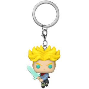 funko pop! keychain: dragon ball super - super saiyan trunks with sword