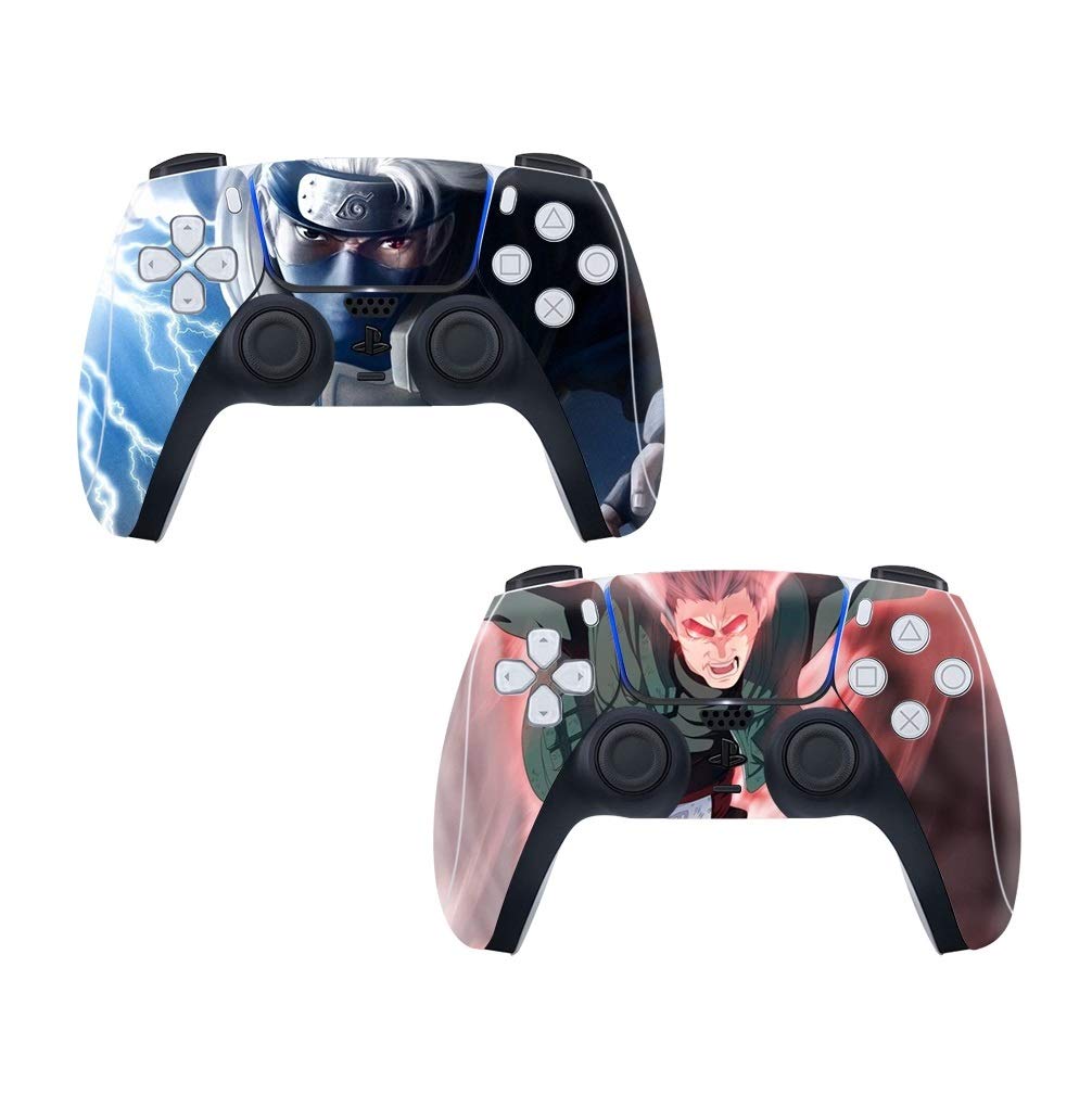 EBTY-Dreams Inc. - Set of 2 Narut Hatake Kakashi, Might Guy Vinyl Skin Sticker Decal Protector for Playstation 5 (PS5) Controllers