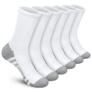 felicigeely athletic socks cushion running socks performance breathable crew socks outdoor sports socks for men women 6pairs