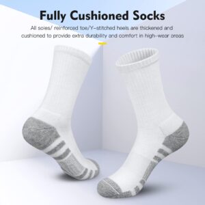 Felicigeely Athletic Socks Cushion Running Socks Performance Breathable Crew Socks Outdoor Sports Socks for Men Women 6Pairs