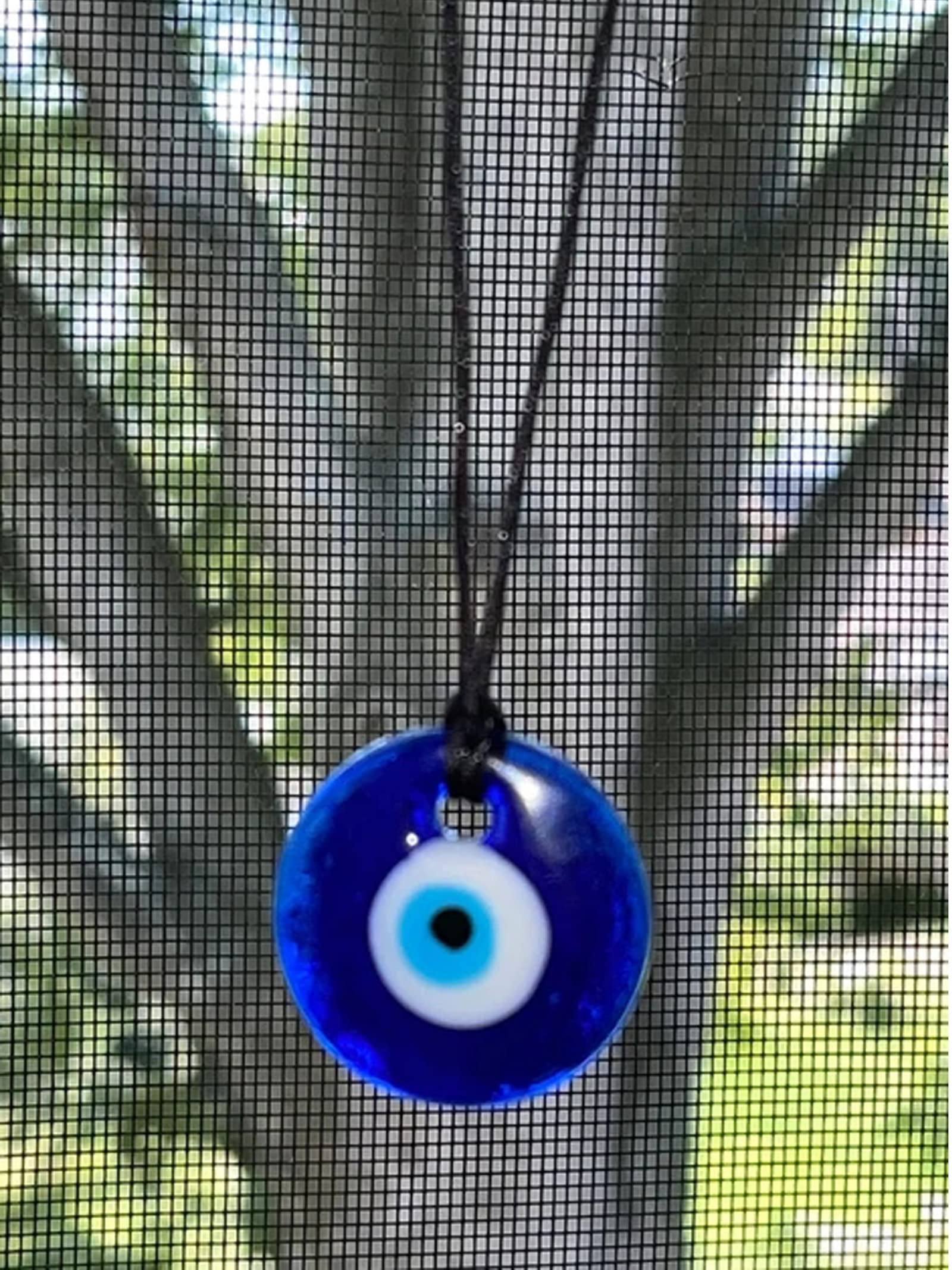 Long tiantian Evil Eye Necklace for Women Men Necklace Evil Eye Jewelry Blue Turkish Glass Leather Rope Pink Lucky Protection Necklace Jewelry Valenty Day Gifts for Men Women