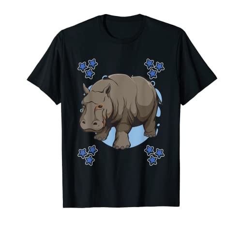 Hippo Blue Design Hippopotamus Stuff Hippos T-Shirt