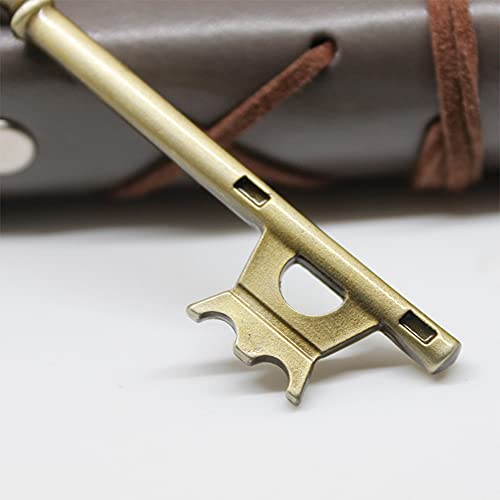 Anime Eren Jeager Basement Key Pendant Necklace Bronze Metal Leather Cosplay Gift for Anime Fans (Bronze)