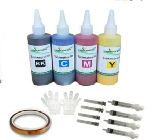 vivid colors 4 x 100ml dye sublimation ink refills for e-tank printers, c88+ workforce 3620 3640 7510 7520 7610 7620 7710 7720 7210 (for sublimation printing)