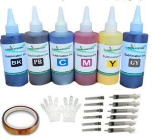 vivid colors 600ml (100ml/per bottle) 552 t552 dye sublimation ink refill bottle for ep et-8500 et-8550 super tank heat press transfer on dyi mugs plates t-shirts