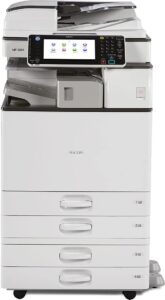 ricoh aficio mp 2555 monochrome laser multifunction copier - 25ppm, copy, fax, print, scan, auto duplex, network, 1200 x 1200 dpi, 4 trays, stand, pre-installed postscript 3 supplement (renewed)