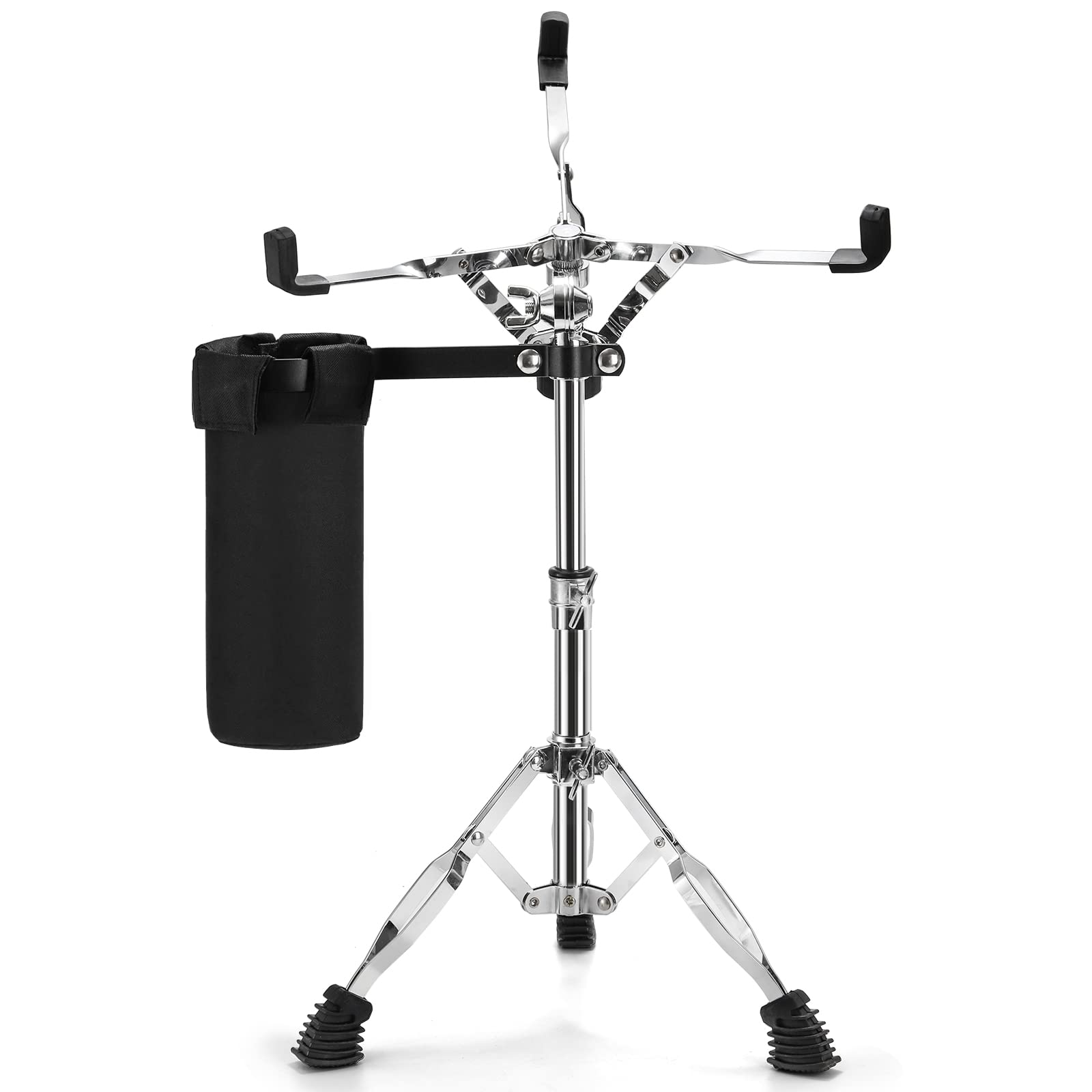 Youeon Snare Drum Stand with Drum Sticks Holder, Double Braced Tripod Snare Stand Fit for 10 to 14 Inch Snare Drum, Drum Pad, Adjustable Height 14.5 to 23 Inches for Drum Beginners, Lightweight