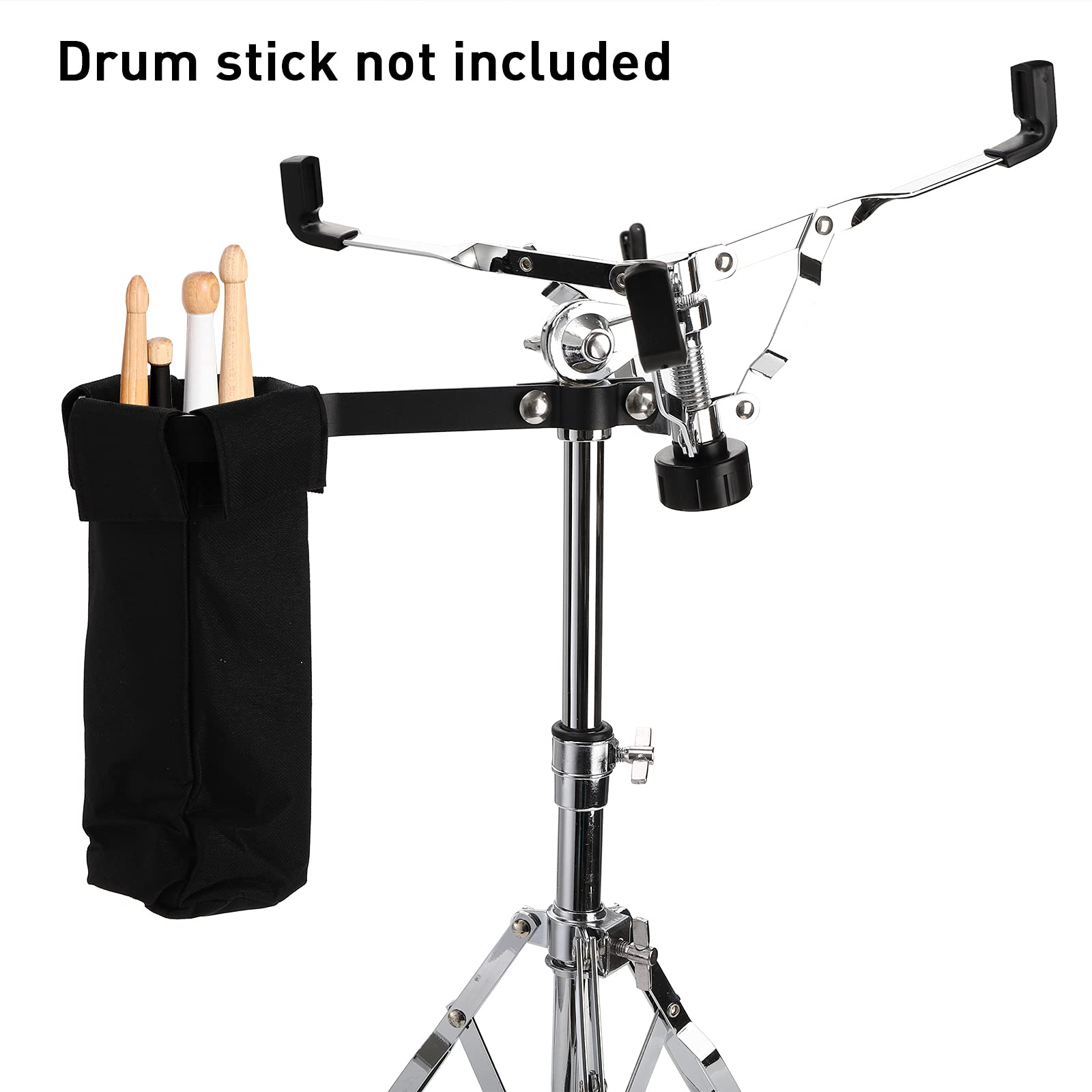 Youeon Snare Drum Stand with Drum Sticks Holder, Double Braced Tripod Snare Stand Fit for 10 to 14 Inch Snare Drum, Drum Pad, Adjustable Height 14.5 to 23 Inches for Drum Beginners, Lightweight