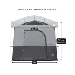 E-Z UP Camping Cube Sport, Converts 10' Angled Leg Canopy into Camping Tent, Grey (Canopy/SHELTER NOT Included)