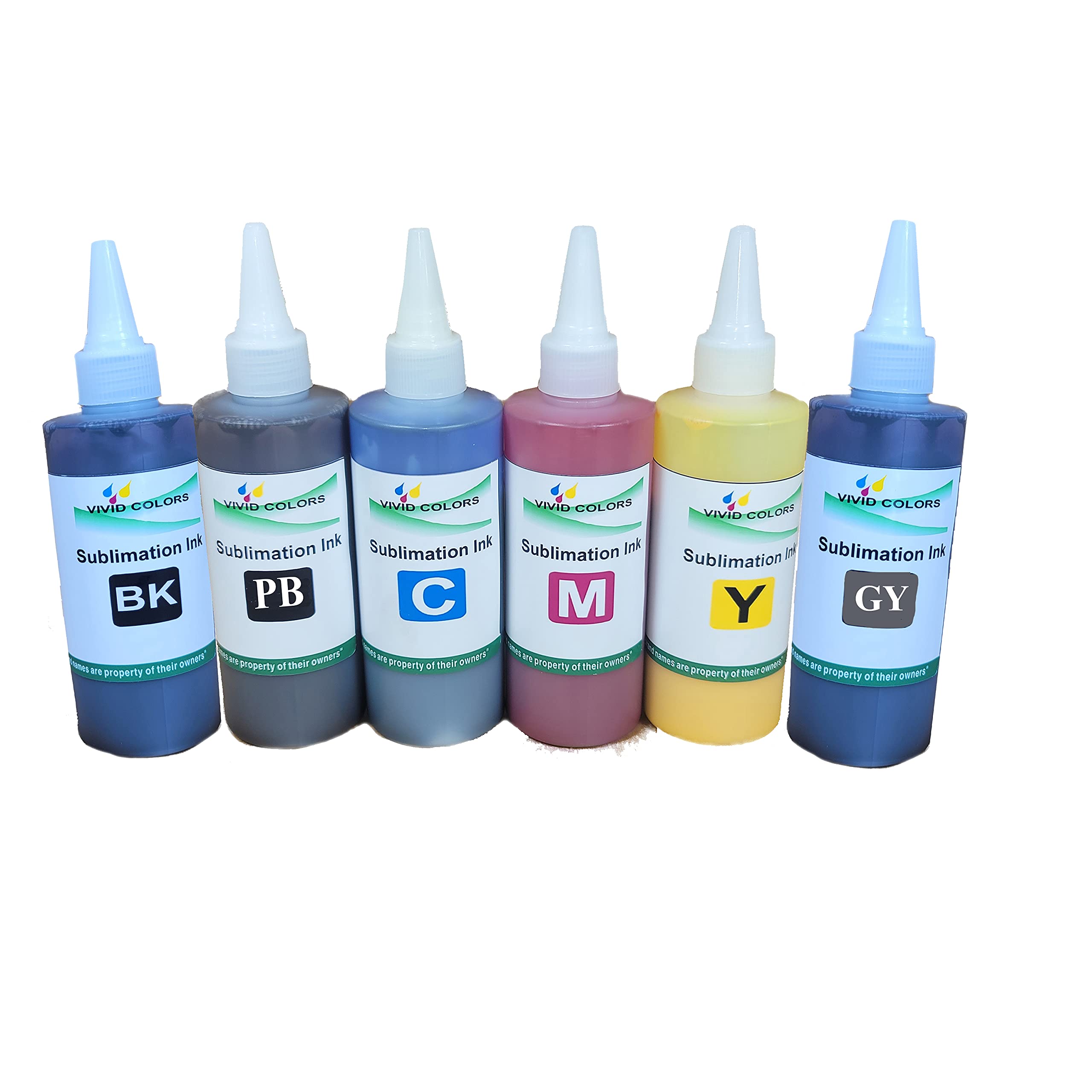 Vivid Colors 600ml (100ml/per Bottle) 552 T552 Dye Sublimation Ink Refill Bottle for Ep ET-8500 ET-8550 Super Tank Heat Press Transfer on DYI Mugs Plates T-Shirts