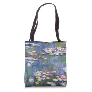 monet's water lilies modern art impressionism painting cover tote bag