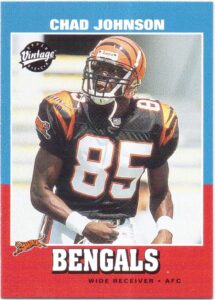 chad johnson 2001 upper deck vintage rookie football card #215 - cincinnati bengals