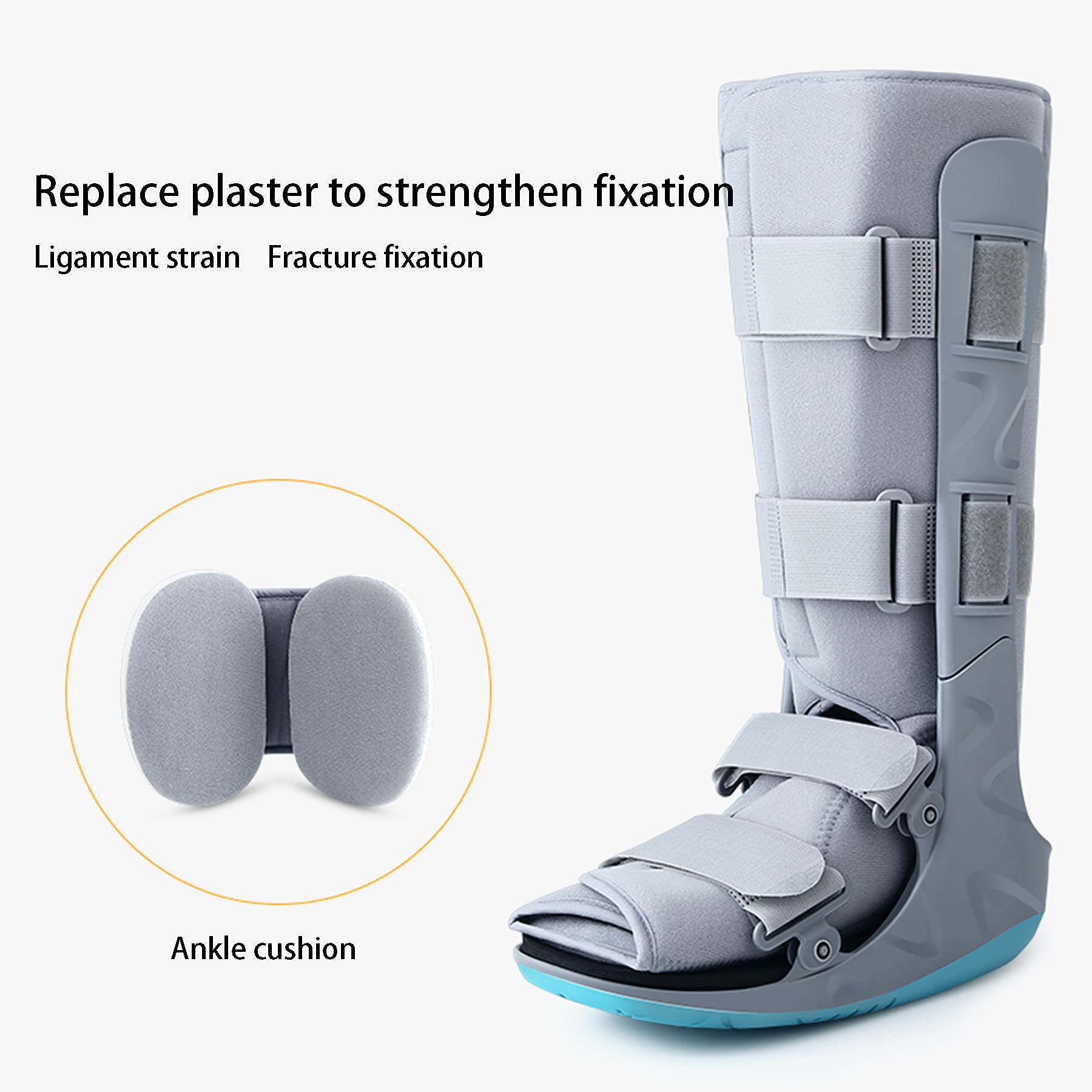 WILLQ Fracture Orthopedic Boot Recovery Protection and Healing Boot Sprains Stable Fractures for Ankle and Foot Injuries Toe Protection Healing and Boot Suitable for Men and Women,Small