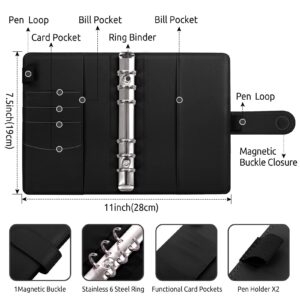 SKYDUE Budget Binder, Money Saving Binder with Zipper Envelopes, Cash Envelopes and Expense Budget Sheets for Budgeting