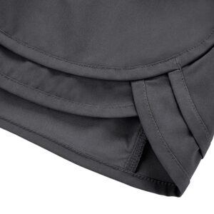 Women's Lightweight Running Shorts with Mesh Linner 3" WOD Workout Athletic Shorts for Women with Phone Pocket Dark Gray