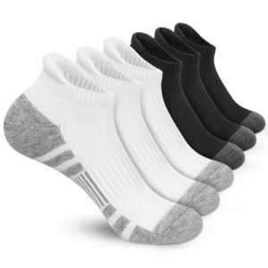 felicigeely ankle athletic running socks low cut sports socks breathable cushioned tab socks for men women 6 pairs