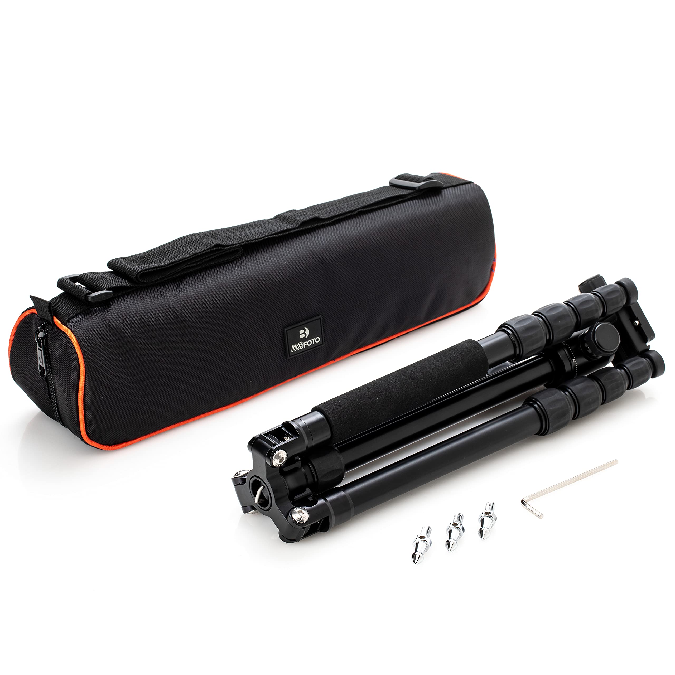 Benro MeFOTO Roadtrip Travel Tripod, Ballhead and Monopod in Black, 1 Series Aluminum Legs, 4 Leg Sections, Twist Leg Locks, Padded Carrying Case (BMRTABLK)